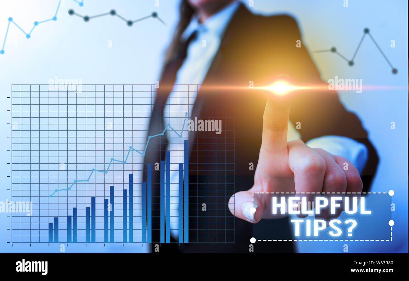 Word writing text Helpful Tips Question. Business photo showcasing ...
