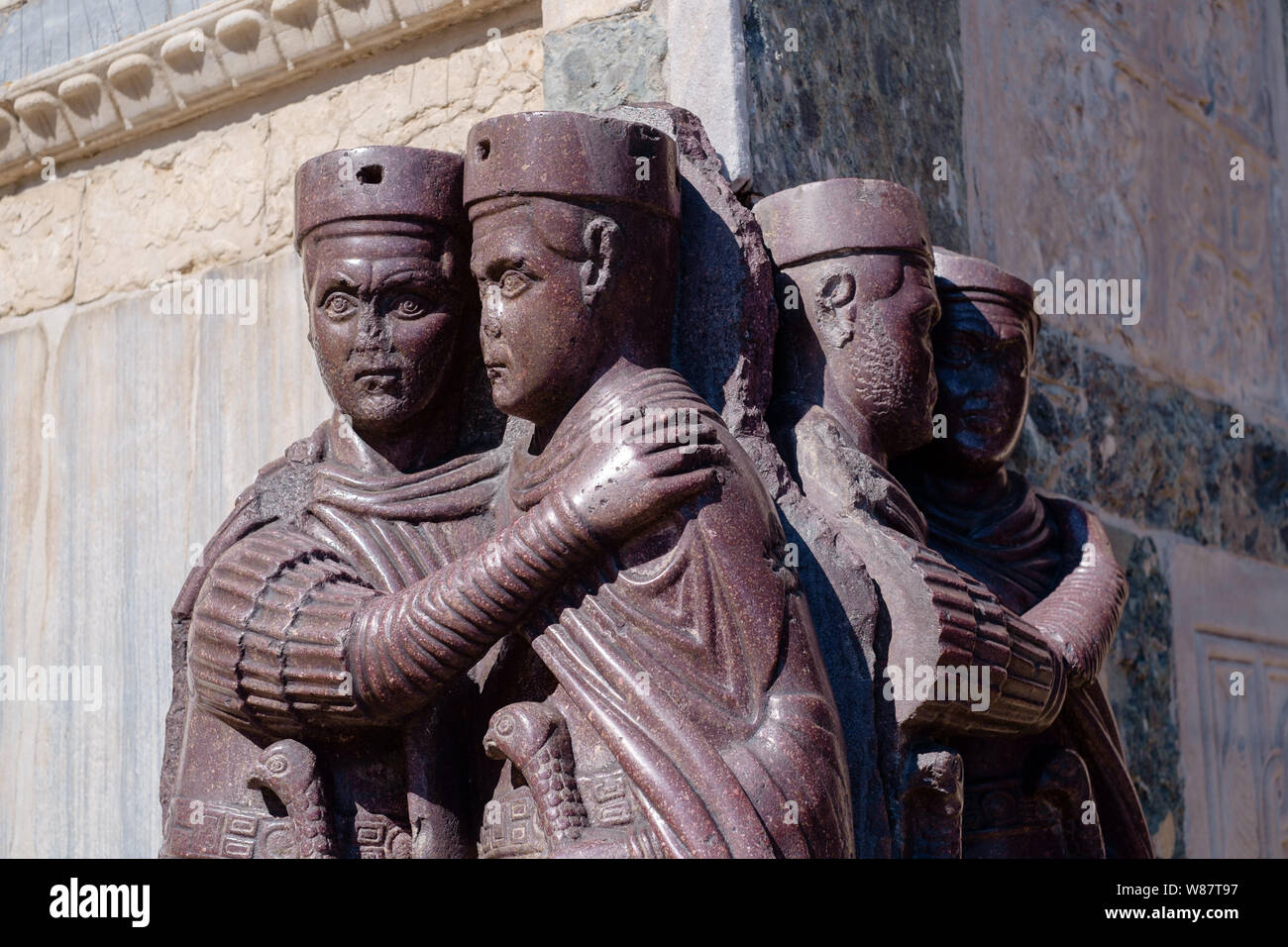 Sculpture 'Portrait of the four Tetrarchs' on corner of St Mark's ...