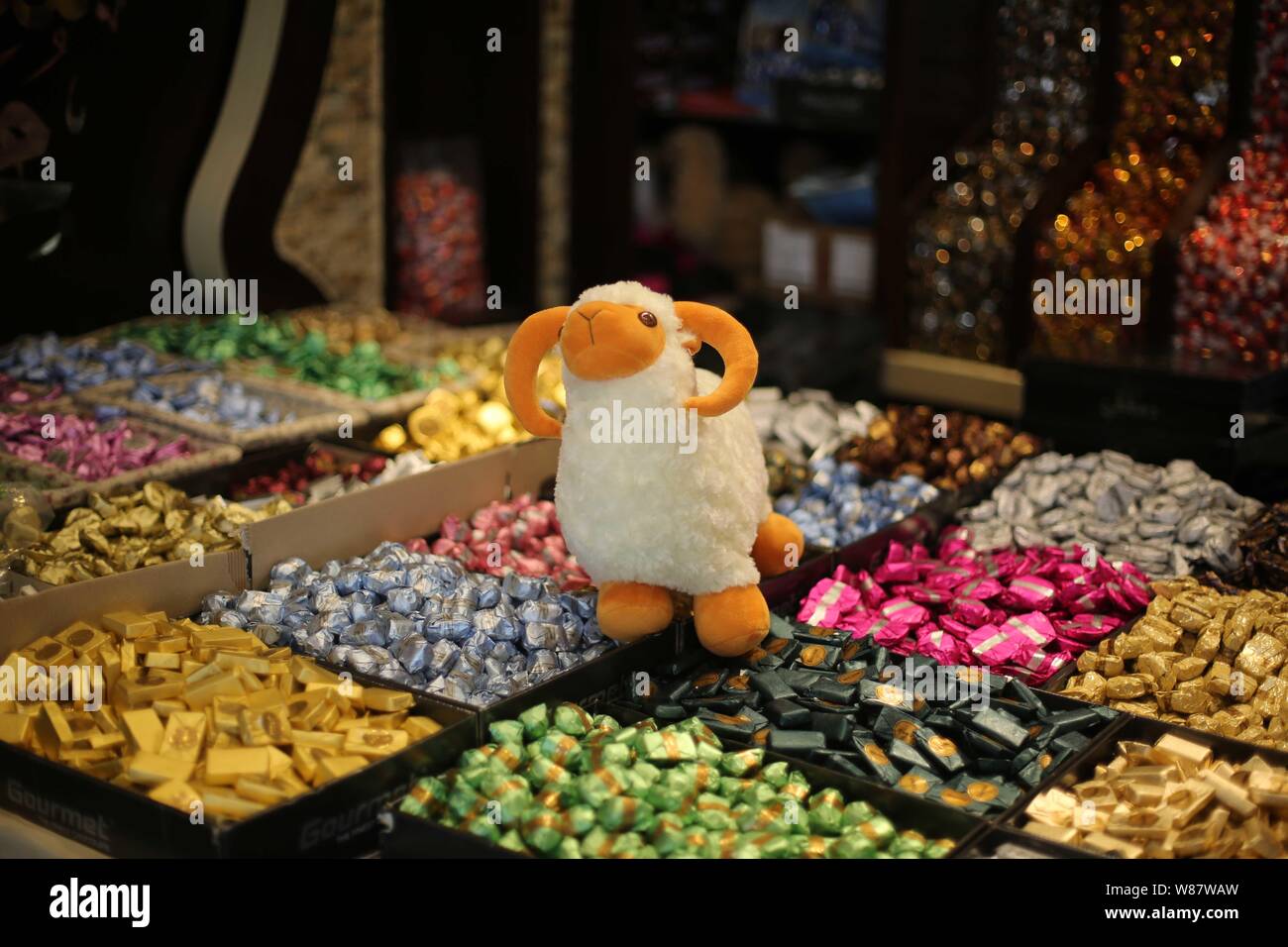 Gaza City, The Gaza Strip, Palestine. 8th Aug, 2019. Chocolates store ...