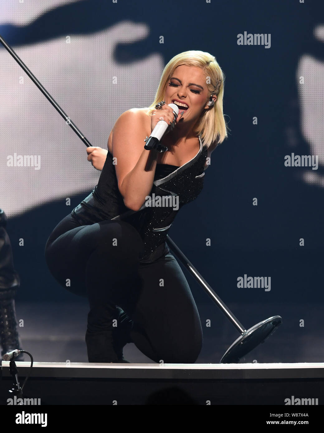 Miami, FL, USA. 07th Aug, 2019. Bebe Rexha performs during opening ...