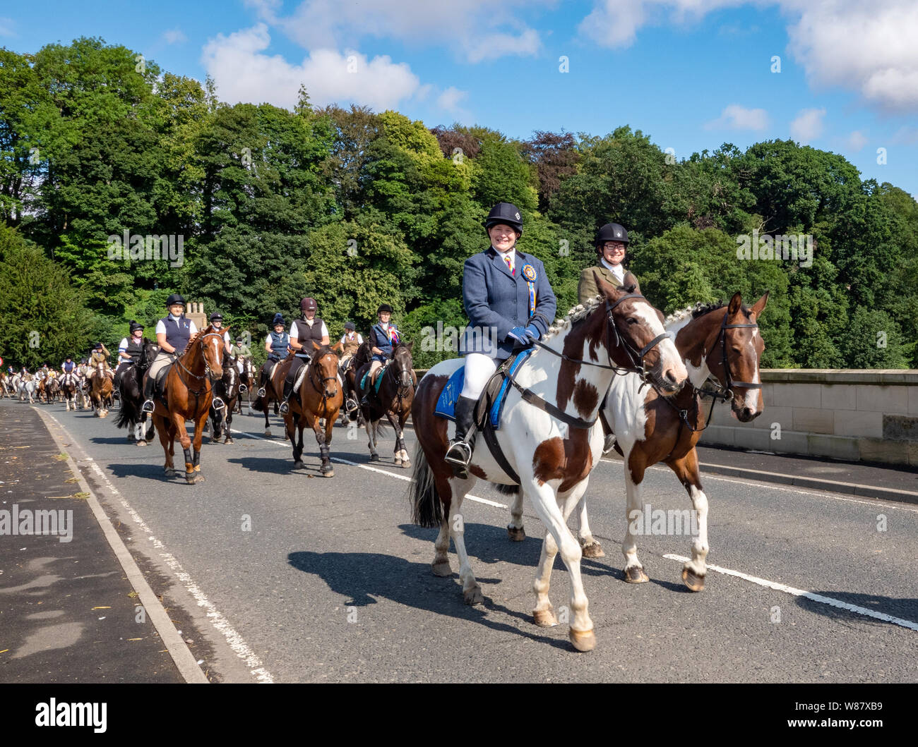 Coldstream, Scottish Borders, Scotland, UK. 8th August 2019. Around 300 ...