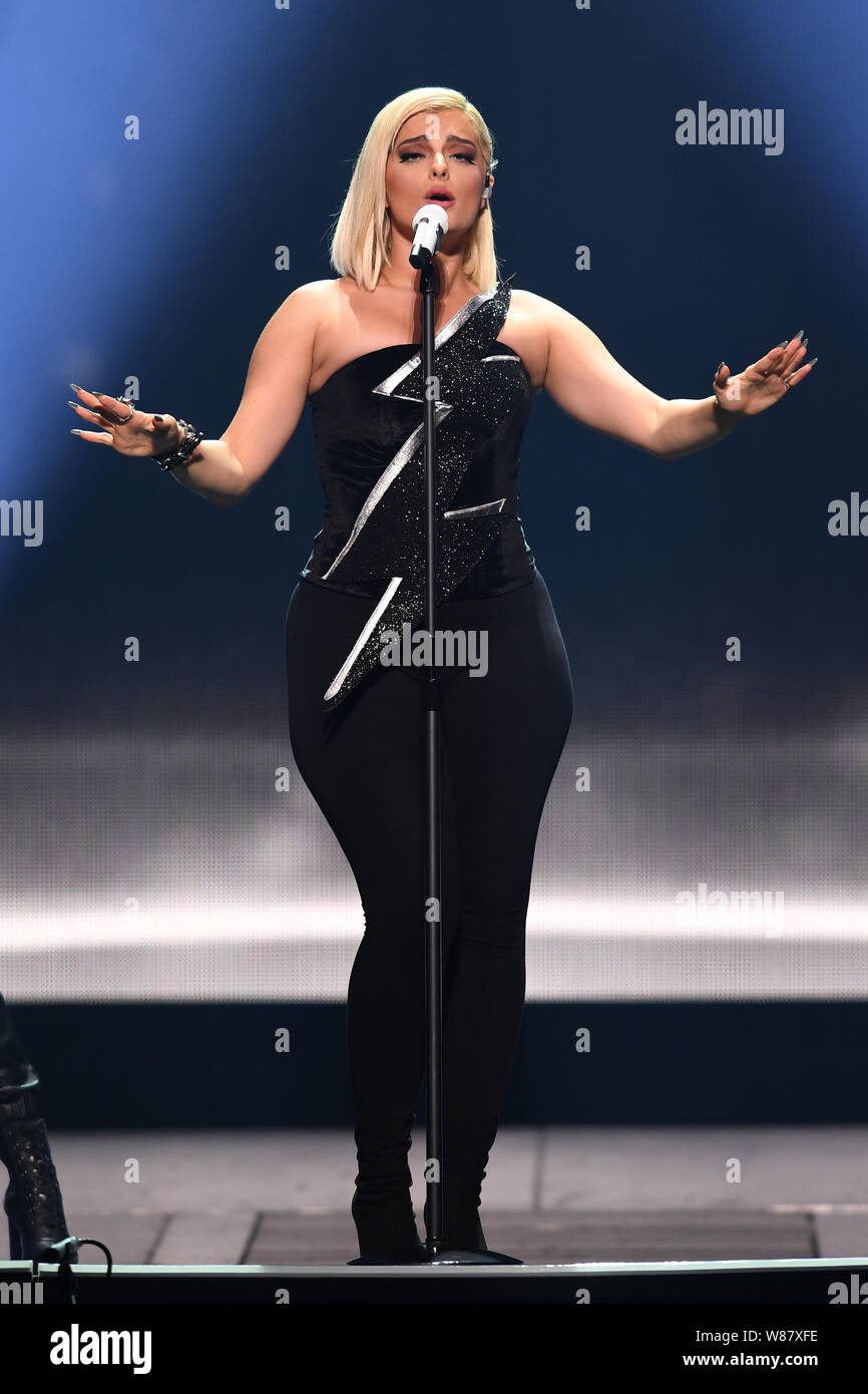Miami, FL, USA. 07th Aug, 2019. Bebe Rexha performs during opening ...