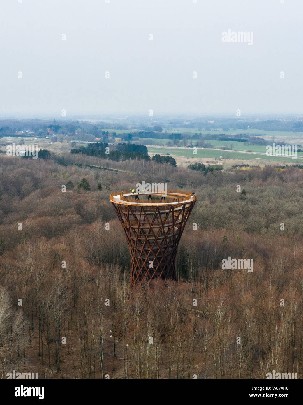 Haslev, Denmark. 3rd., April 2019. The 45 meter high spectacular spiral ...