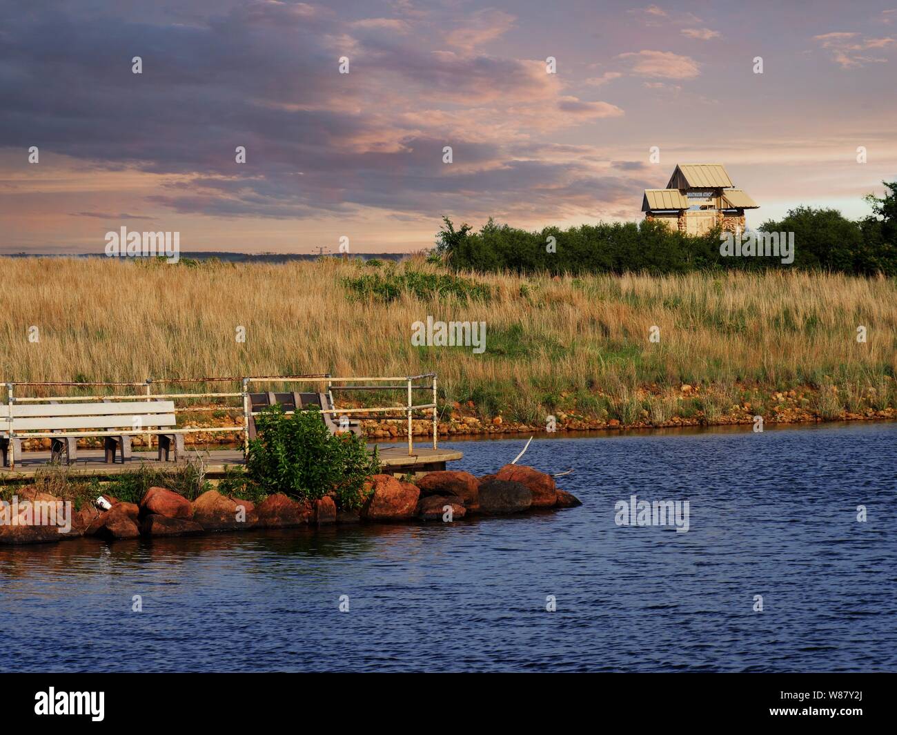 Lake Elmer Thomas with a view of the dock at Comanche County, Oklahoma ...