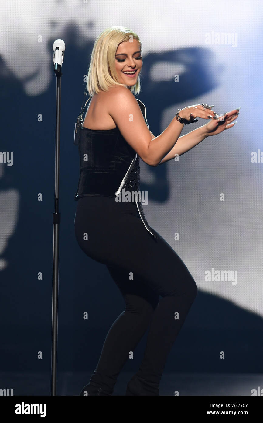 MIAMI, FL - AUGUST 07: Bebe Rexha performs during opening night of the ...