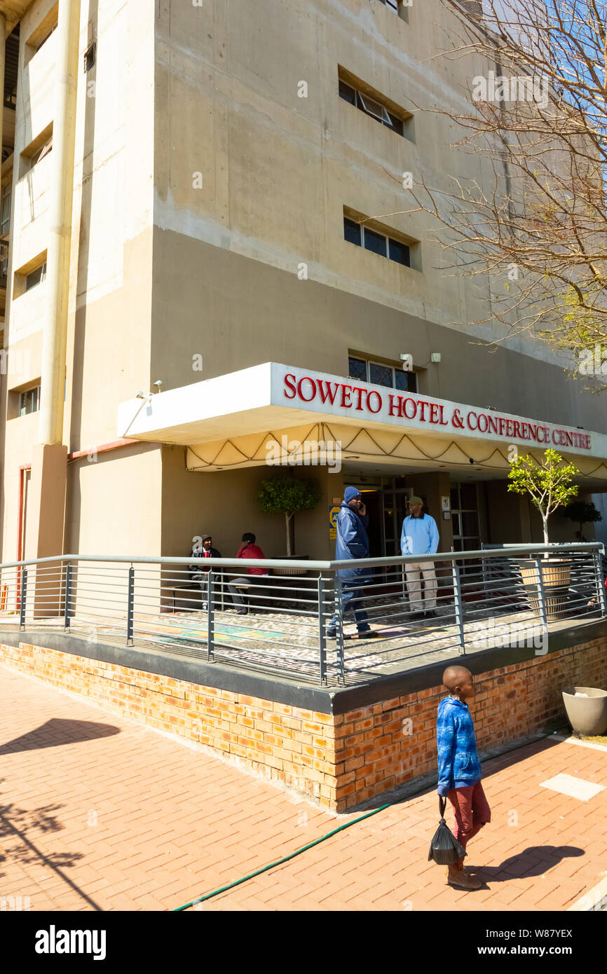 Soweto, South Africa - September 08 2018: Outside view of Soweto Hotel ...