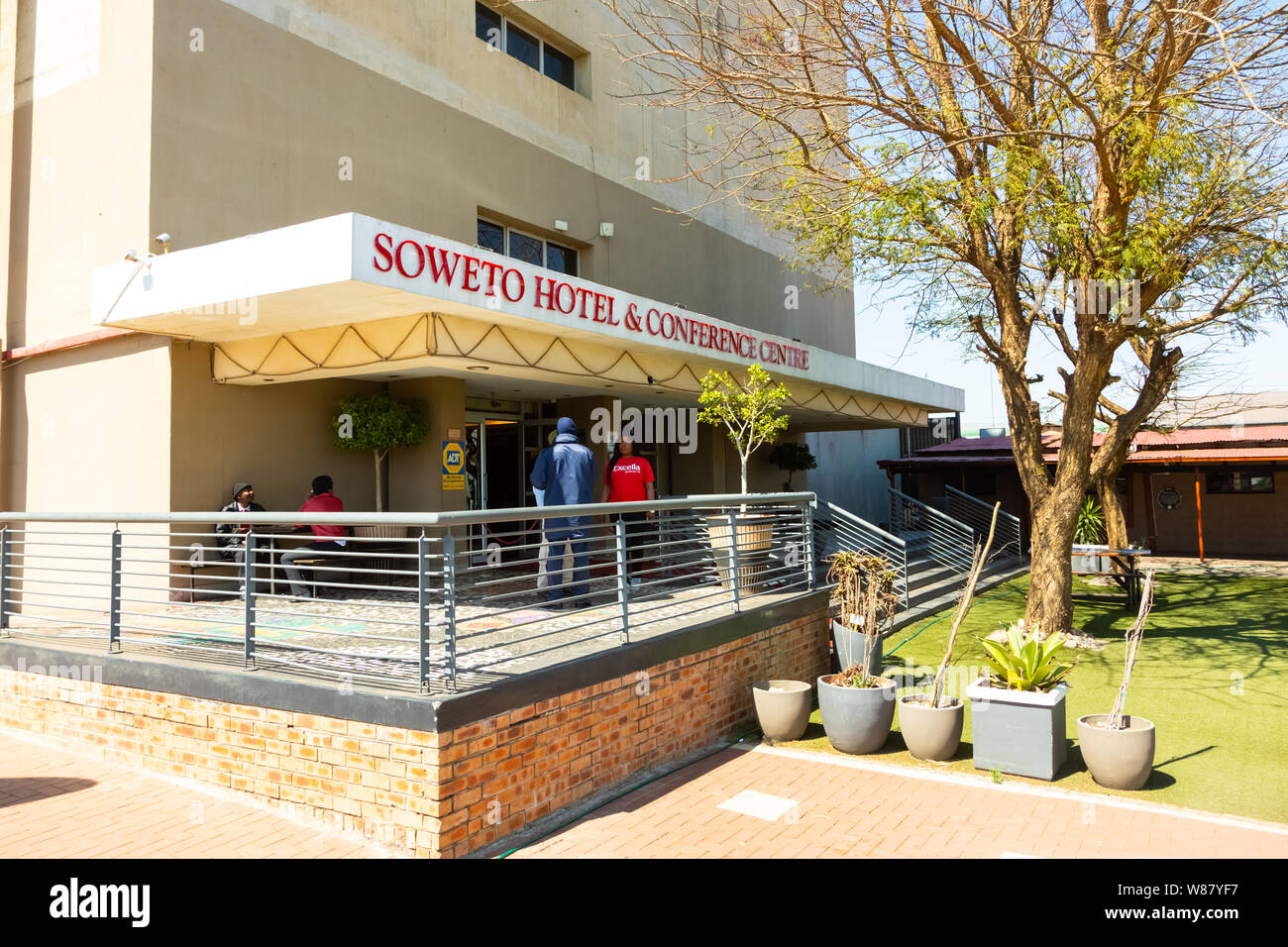 Soweto, South Africa - September 08 2018: Outside view of Soweto Hotel ...