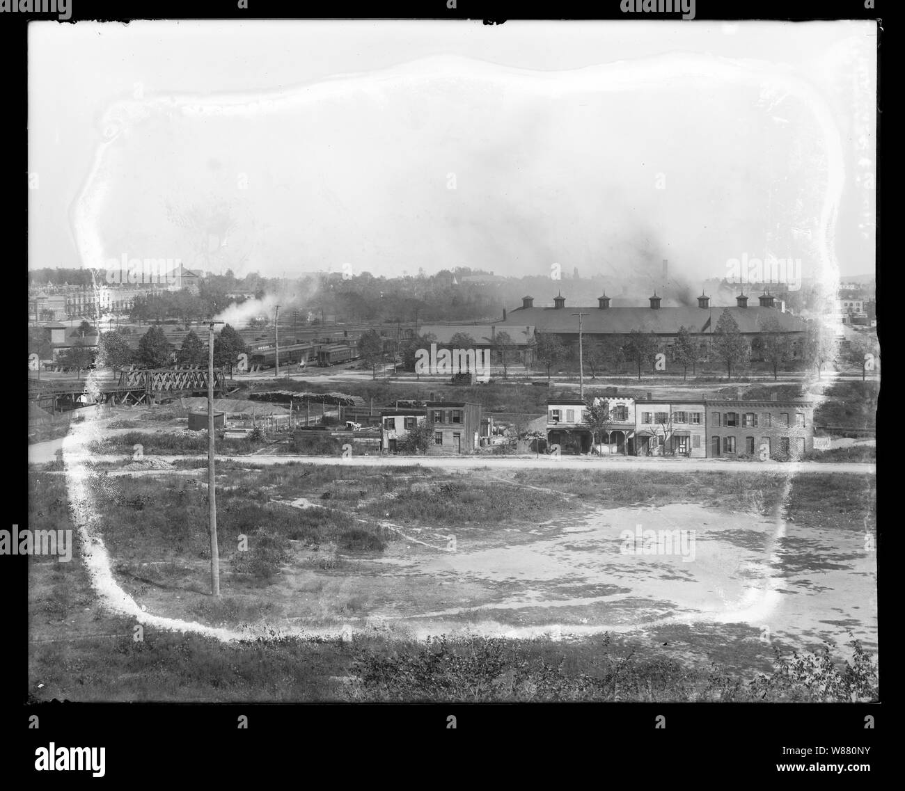Landscape photo street buildings Black and White Stock Photos & Images ...