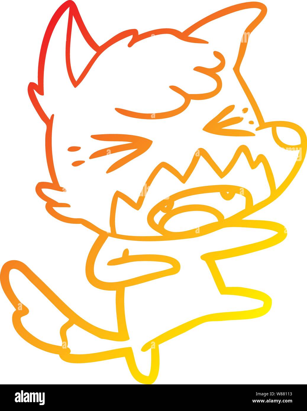 Fox attacking Stock Vector Images - Alamy