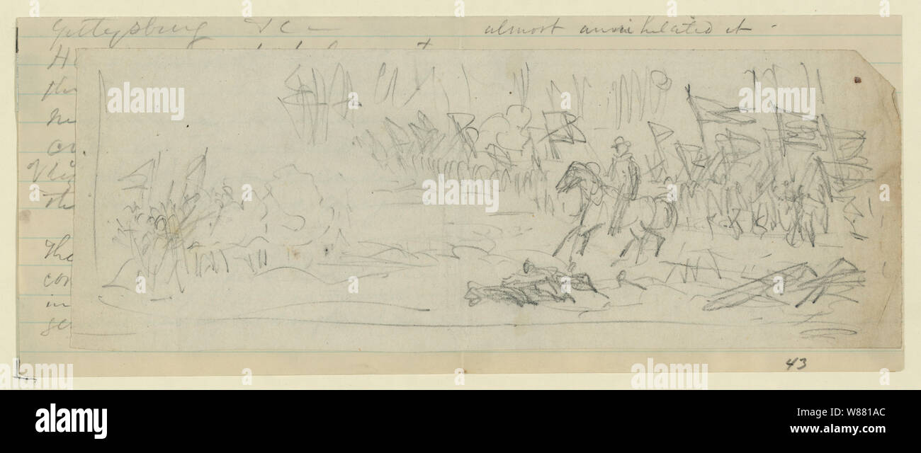 A Corps going into battle: possibly General Warren's V Corps at Mine ...