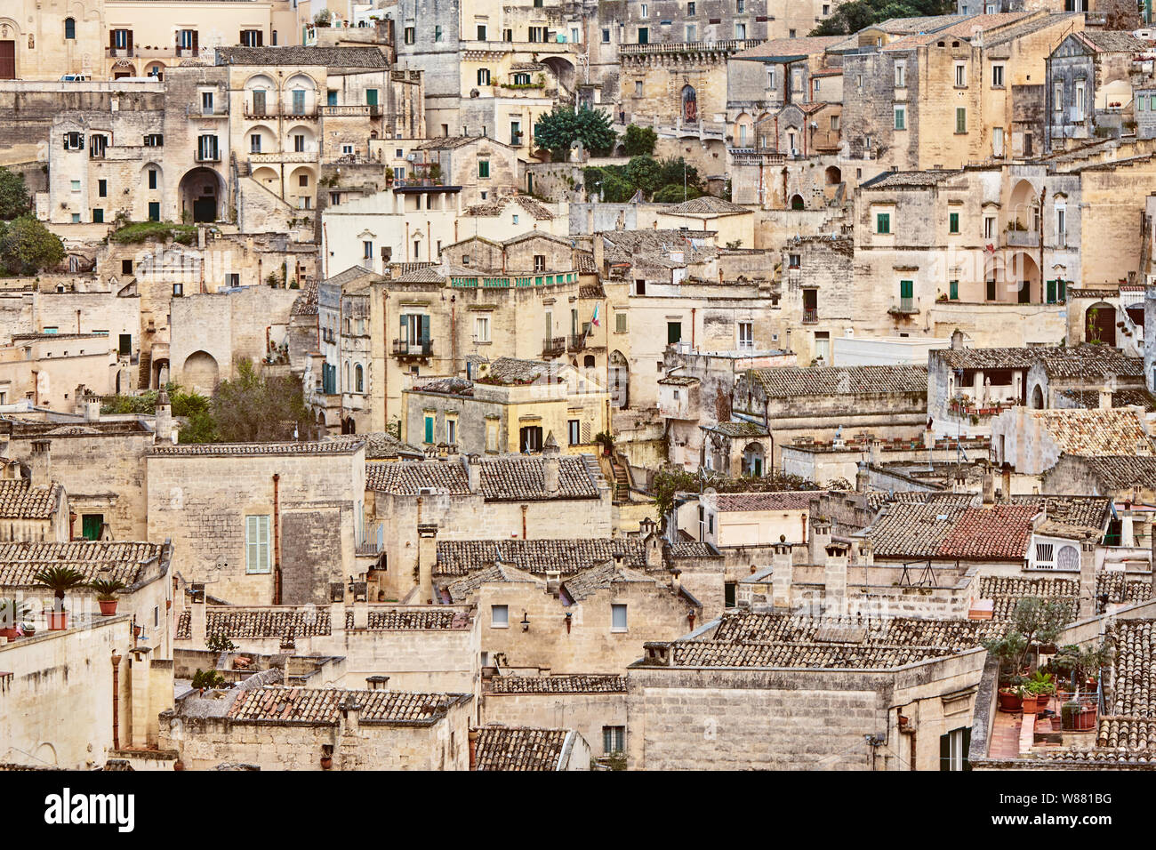 Breathtaking view of the ancient town of Matera, southern Italy Stock Photo - Alamy