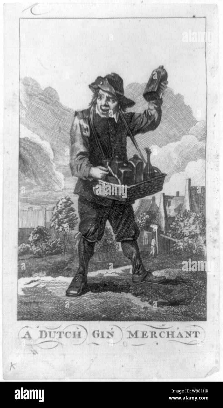 A Dutch gin merchant Stock Photo - Alamy