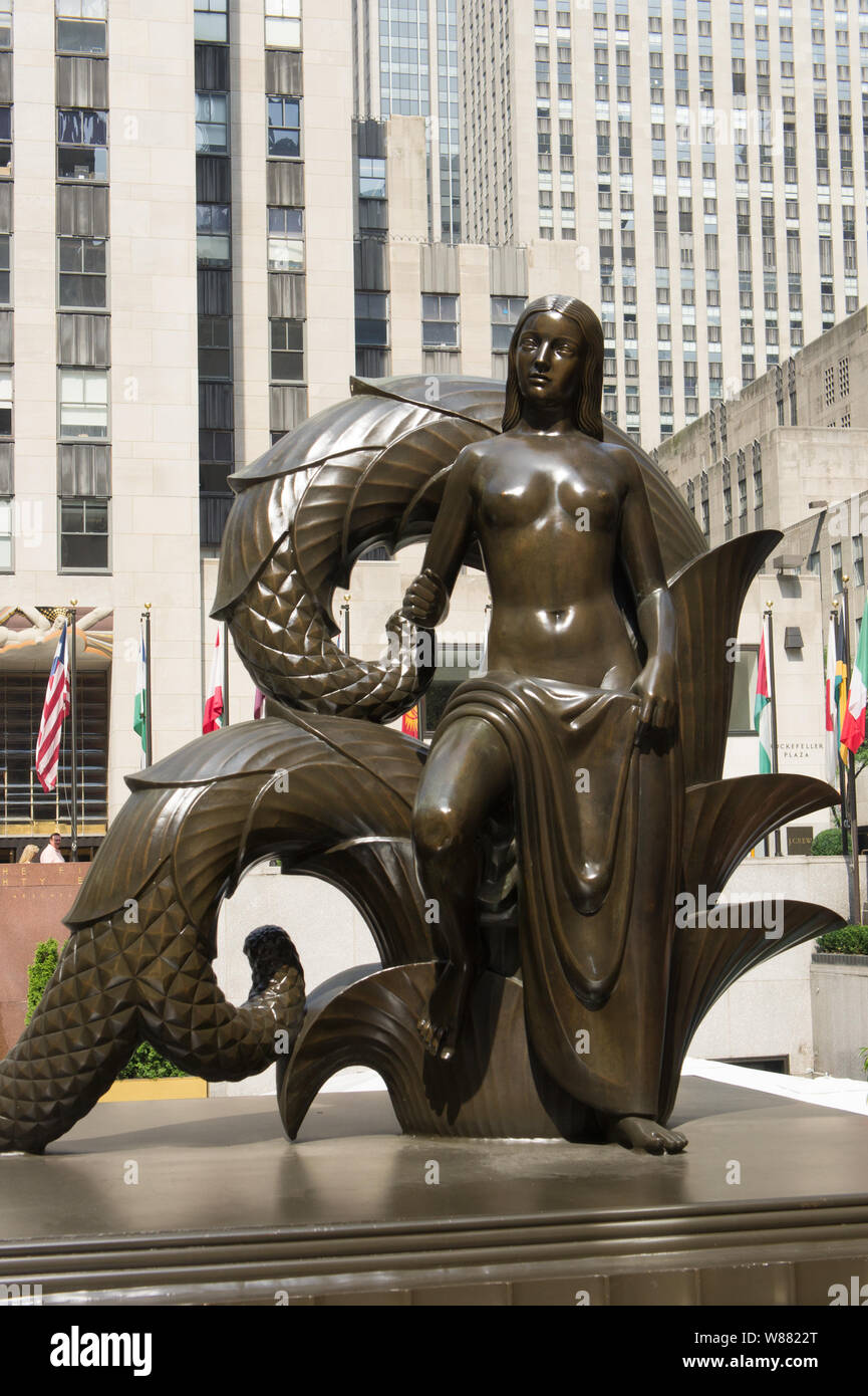 Maiden Statue from the Mankind Figure by Paul Manship at the ...
