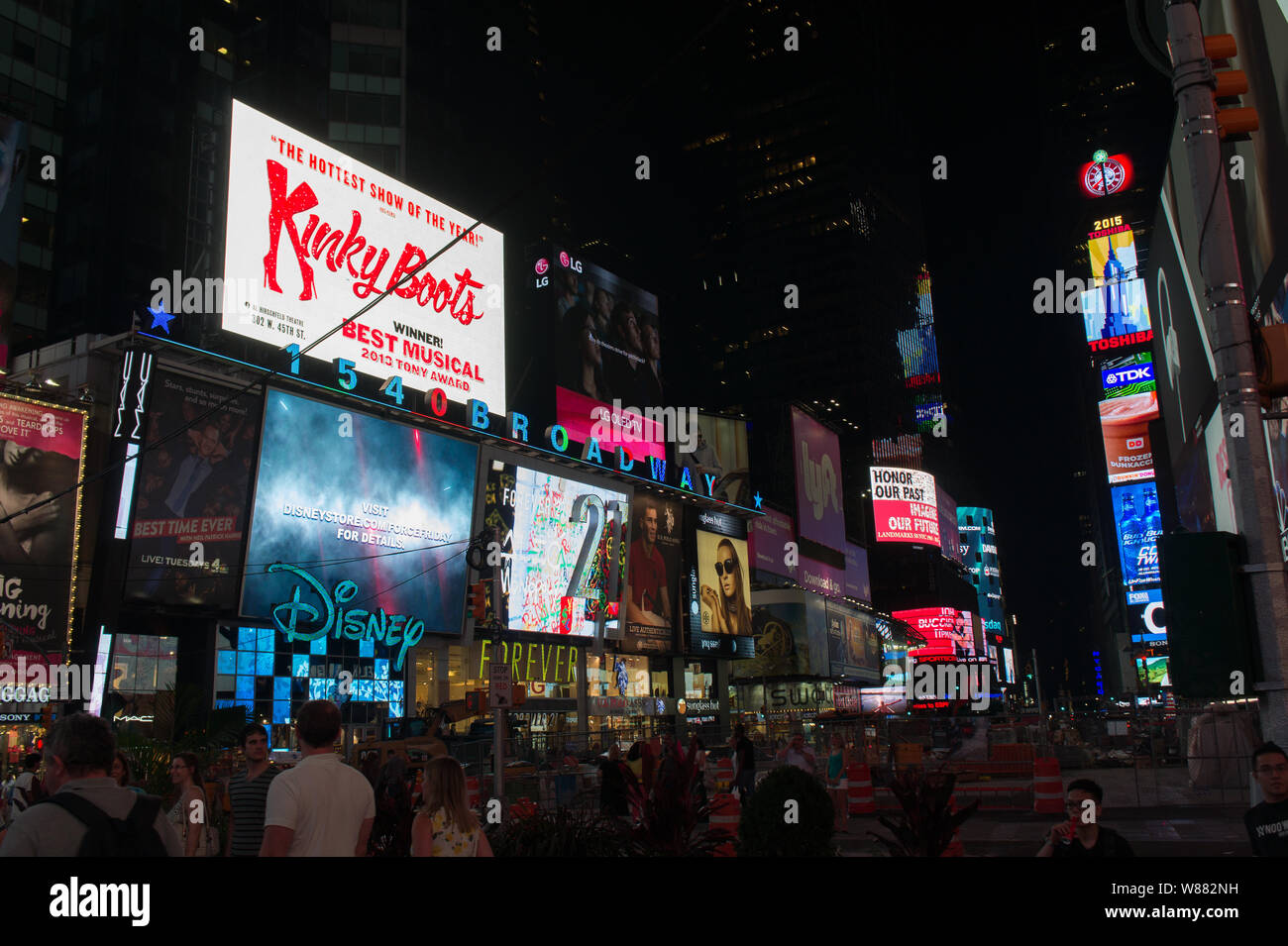 Times Square at Night, New York Stock Photo - Alamy