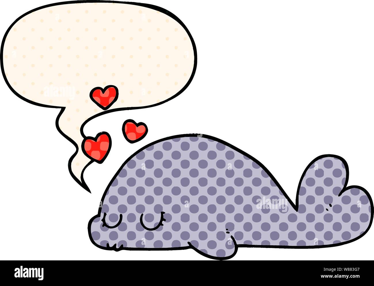 cute cartoon dolphin with speech bubble in comic book style Stock ...