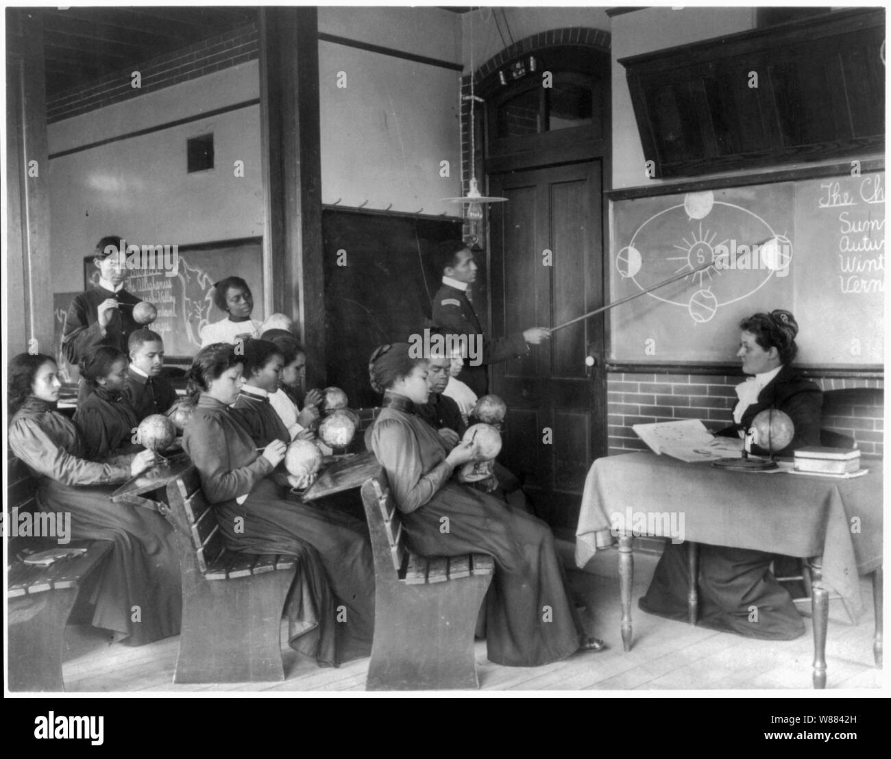 A class in mathematical geography studying earth's rotation around the ...