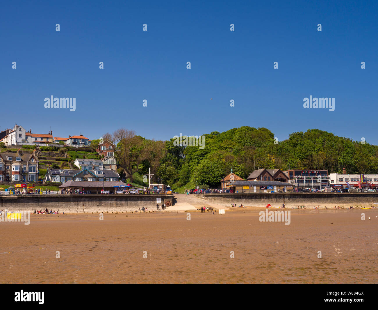 Filey beach and seafront buildings, North Yorkshire, UK Stock Photo - Alamy