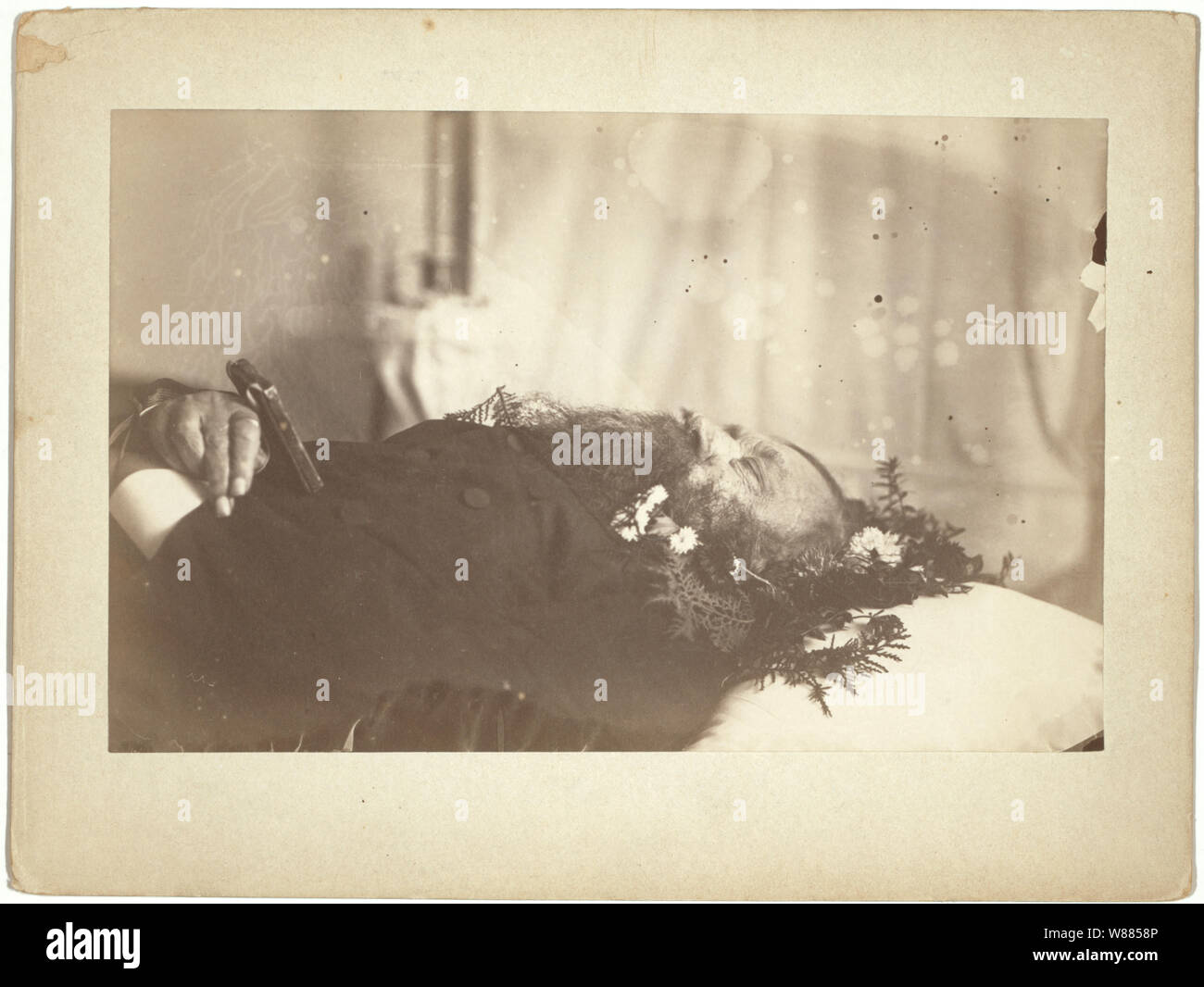 A dead millionaire at Kiakhta showing the method of laying out a corpse ...