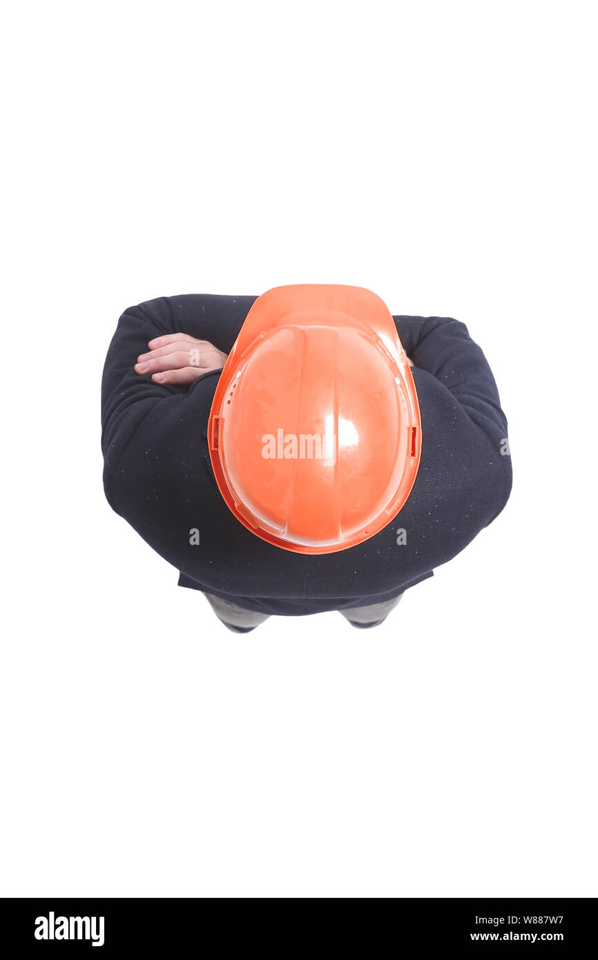 Hard hat top view isolated Cut Out Stock Images & Pictures - Alamy