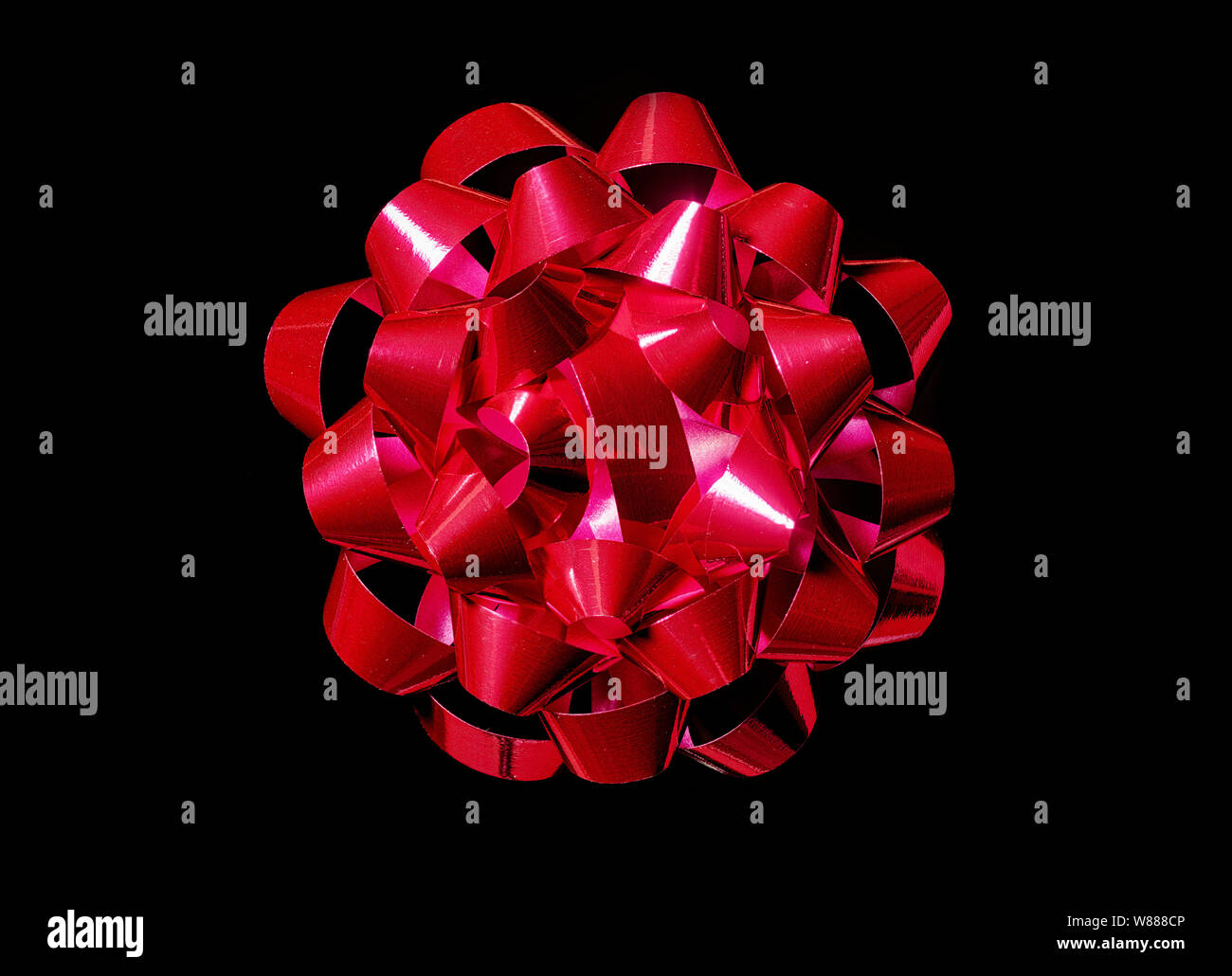 Bright Red Bow on Black Background Stock Photo - Alamy