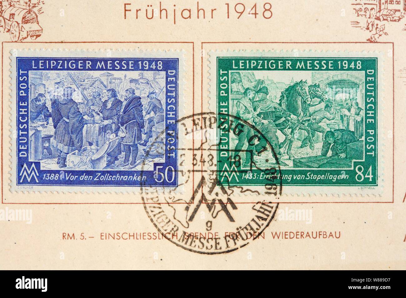 Stamp ddr east germany hi-res stock photography and images - Alamy