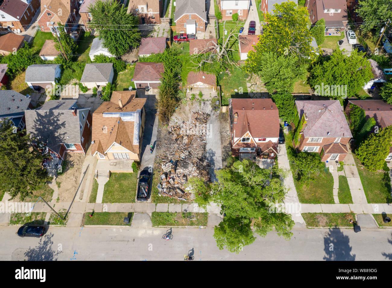 Detroit, Michigan - No one was injured as a gas explosion destroyed a ...