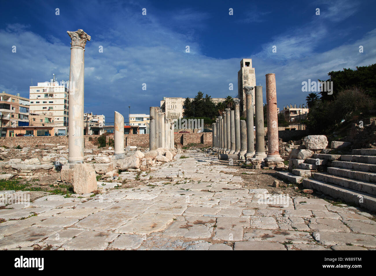 Roman ruins in Tyre (Sour), Lebanon Stock Photo - Alamy