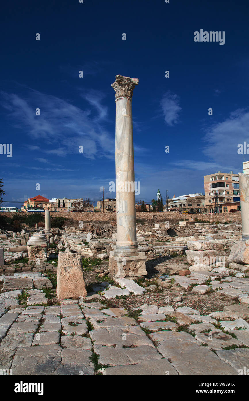 Roman ruins in Tyre (Sour), Lebanon Stock Photo - Alamy