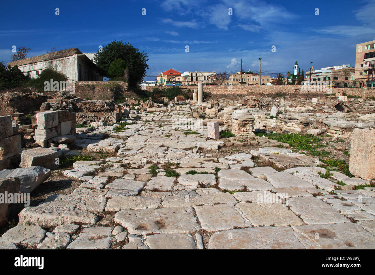 Roman ruins in Tyre (Sour), Lebanon Stock Photo - Alamy