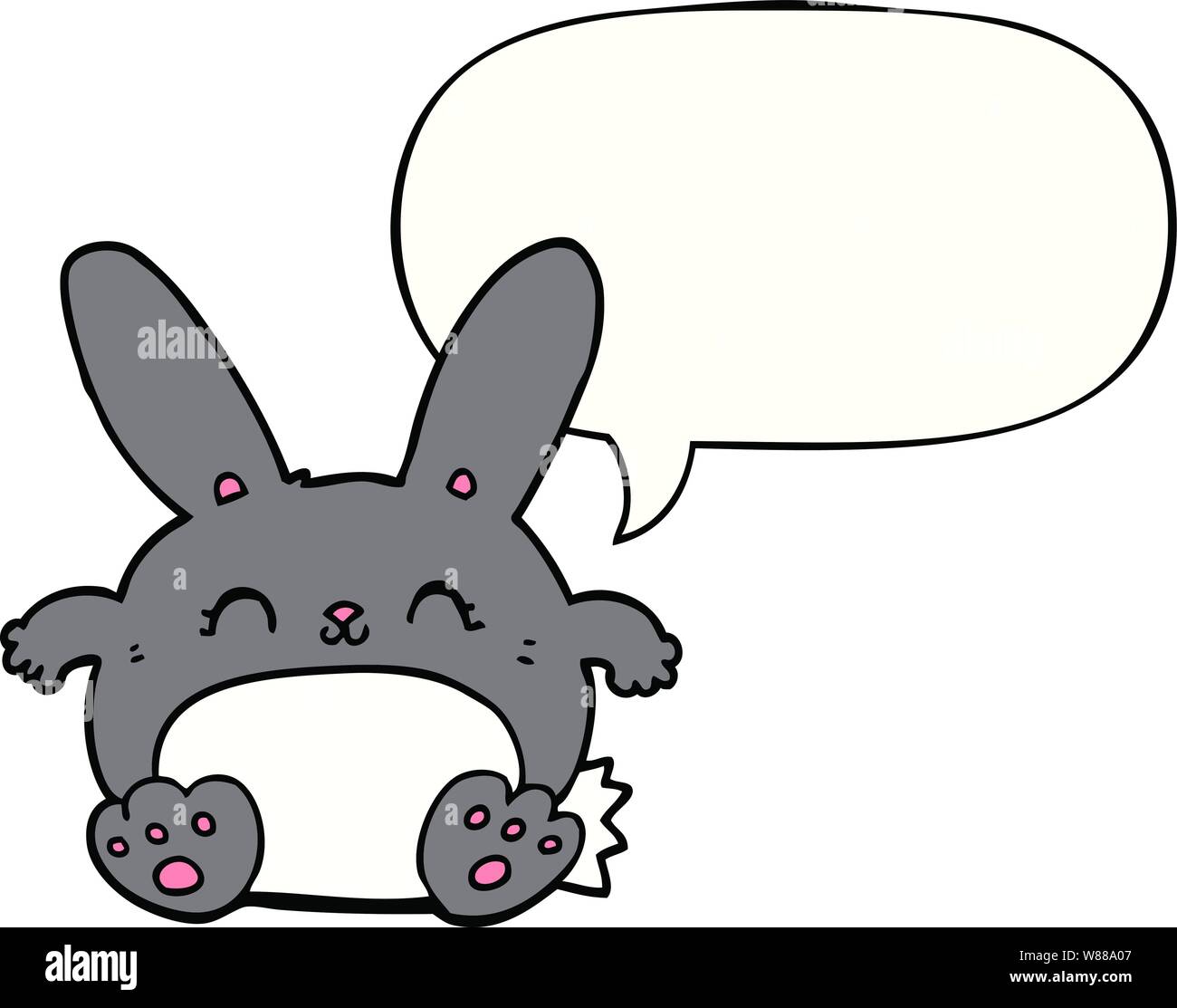 Cartoon illustration rabbit talking Cut Out Stock Images & Pictures - Alamy