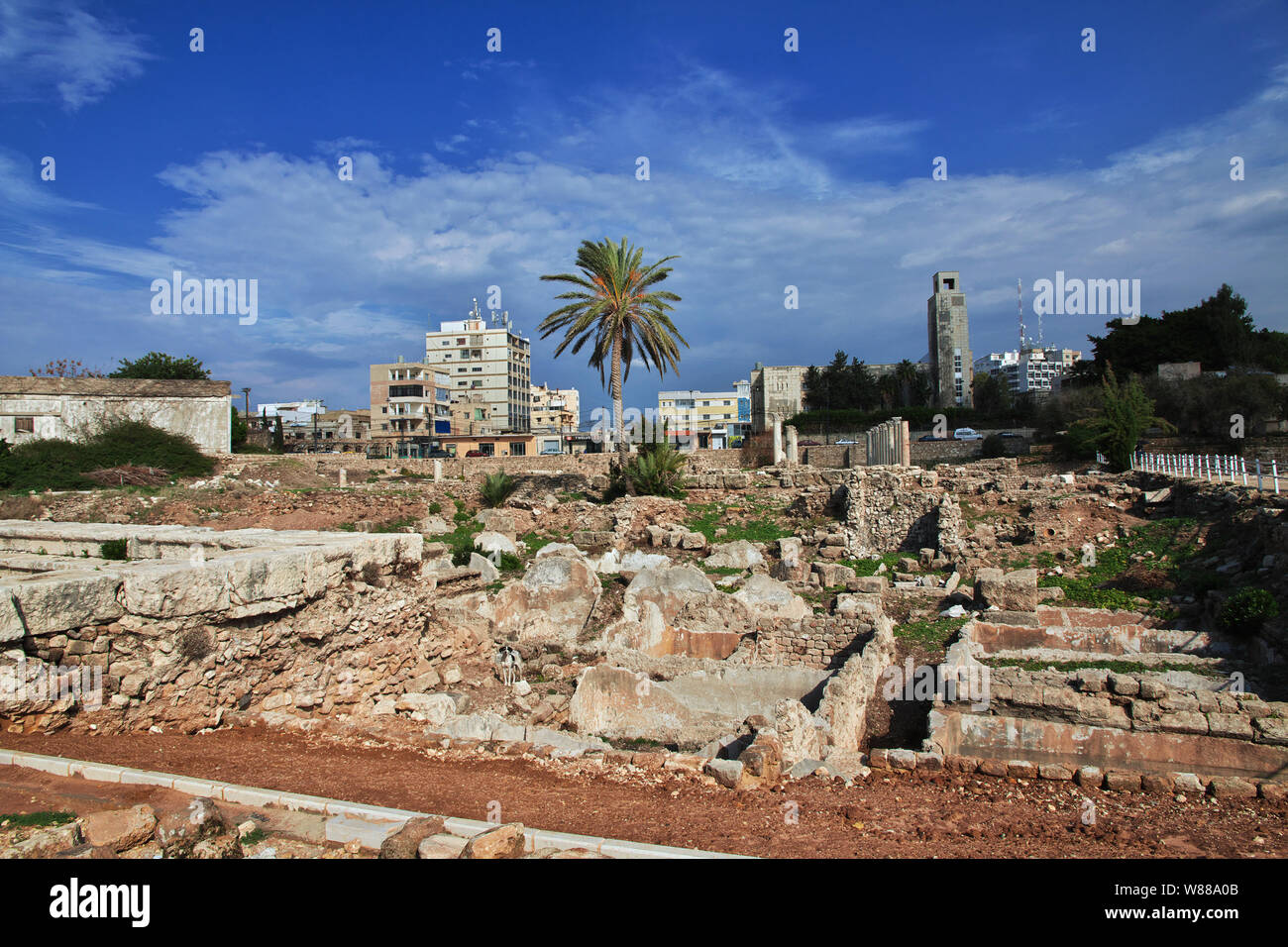 Roman ruins in Tyre (Sour), Lebanon Stock Photo - Alamy