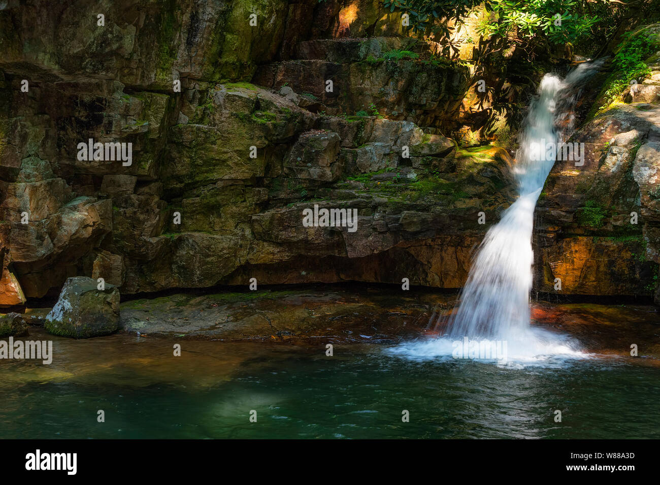 Blue Hole Waterfalls is in the Cherokee National Forest in Elizabethton ...