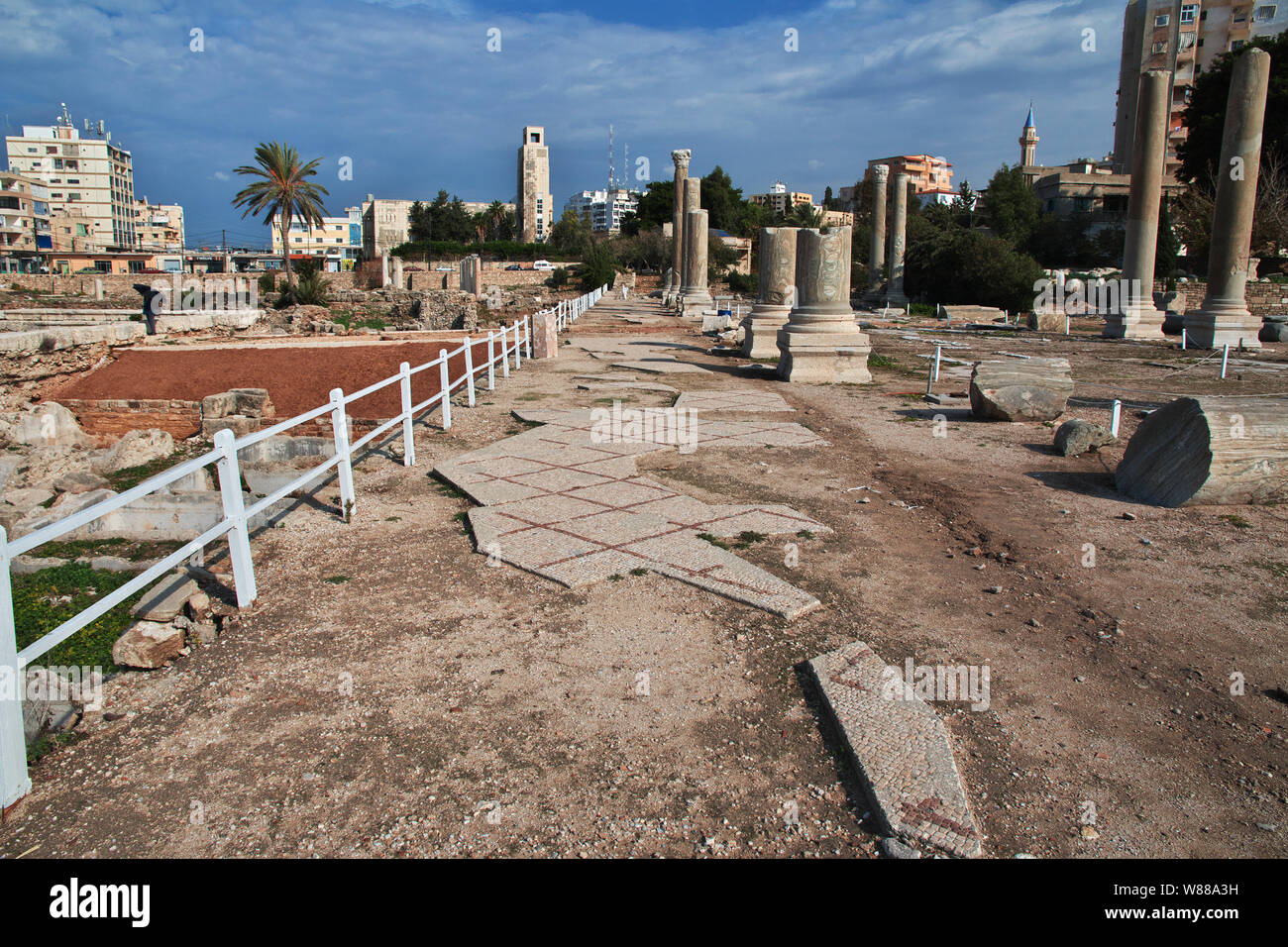 Tyre, Lebanon - 03 Jan 2018. Roman ruins in Tyre (Sour), Lebanon Stock ...