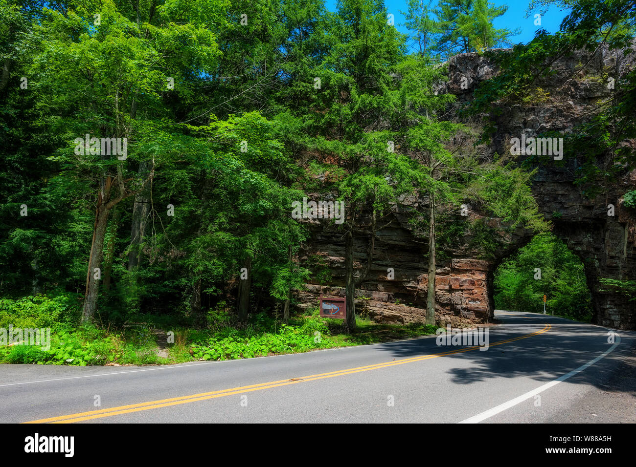 Backbone Rock, a spur ridge of the Holston Mountain. A tunnel was ...