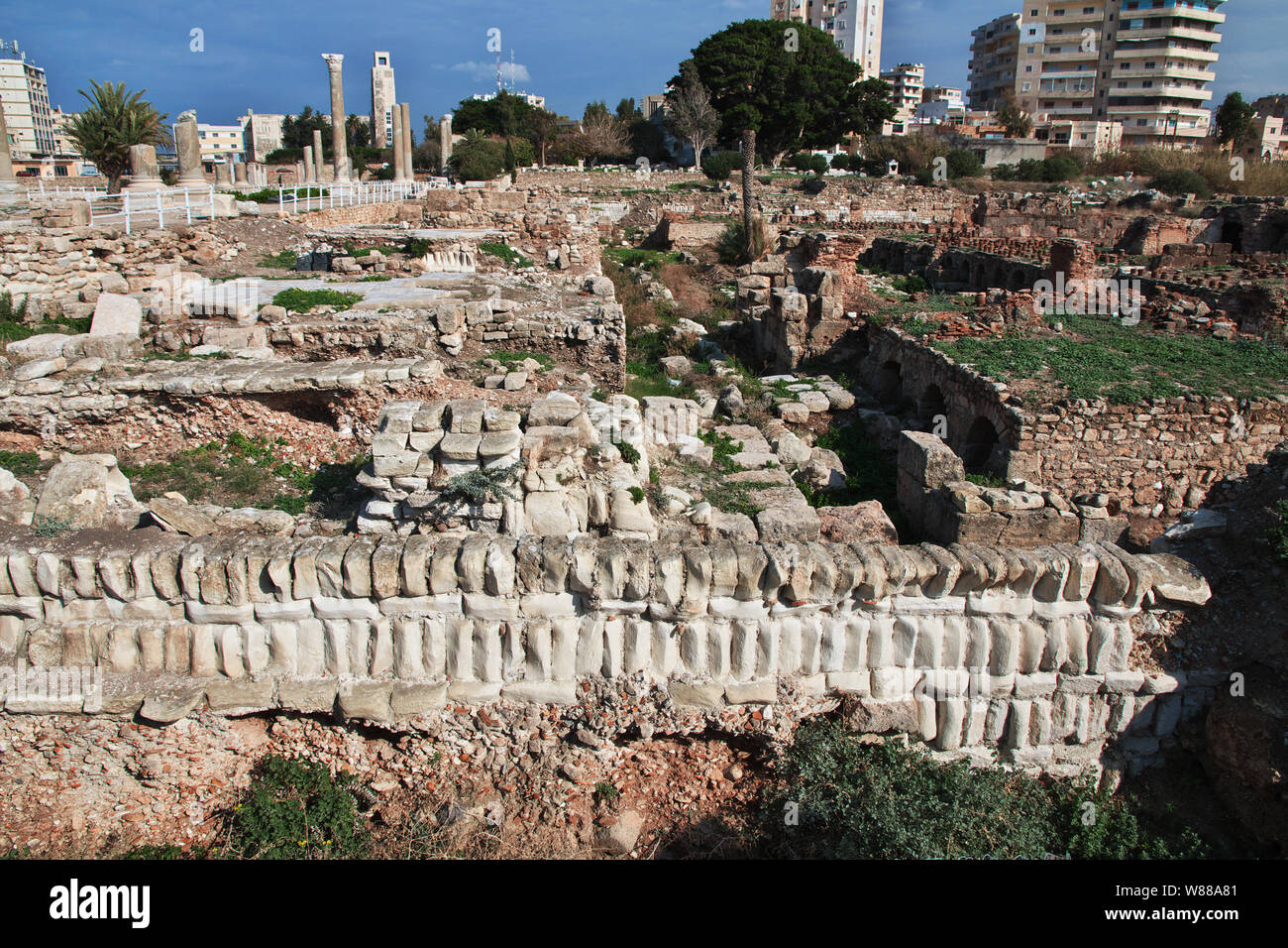 Roman ruins in Tyre (Sour), Lebanon Stock Photo - Alamy