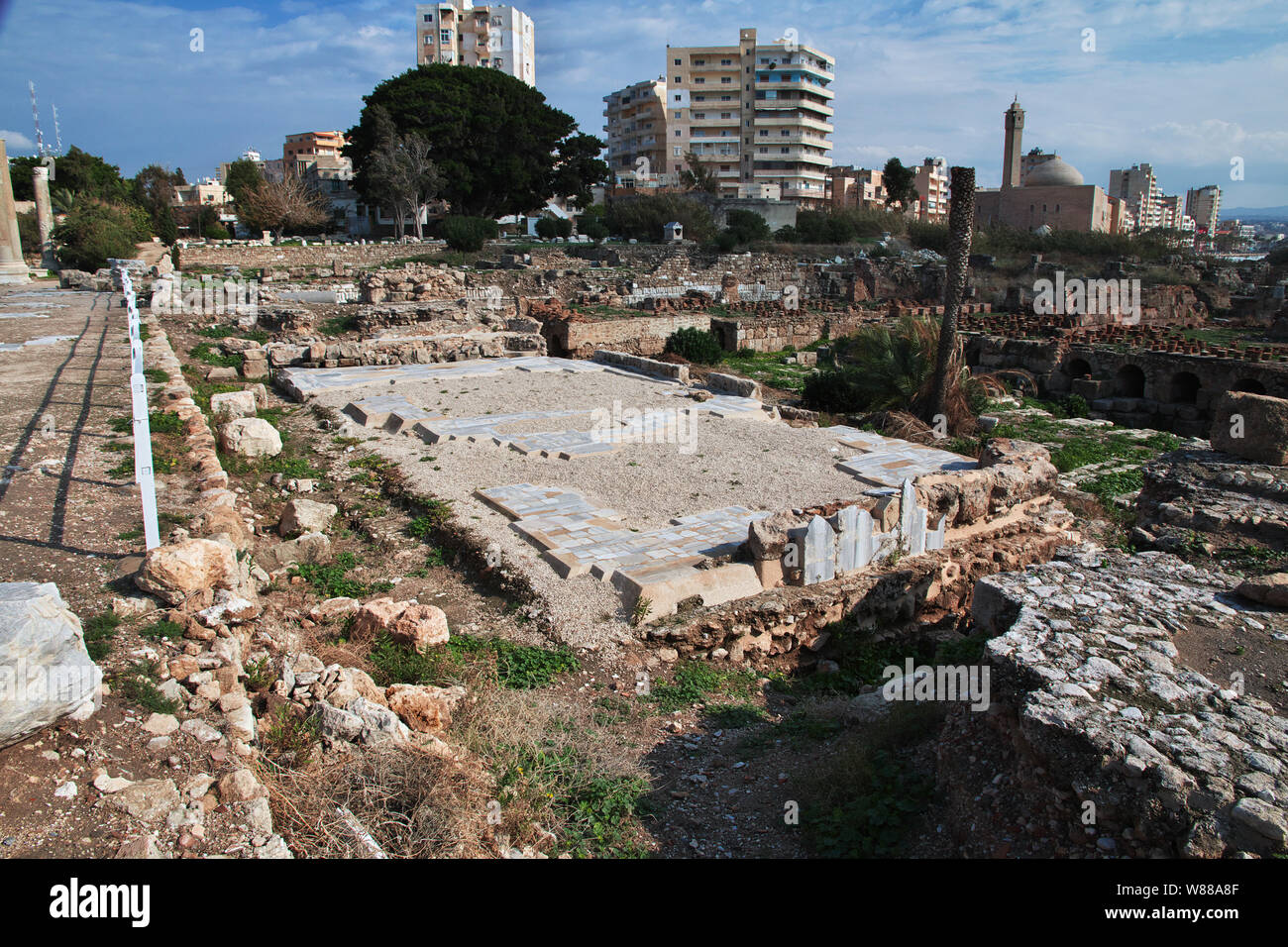 Roman ruins in Tyre (Sour), Lebanon Stock Photo - Alamy