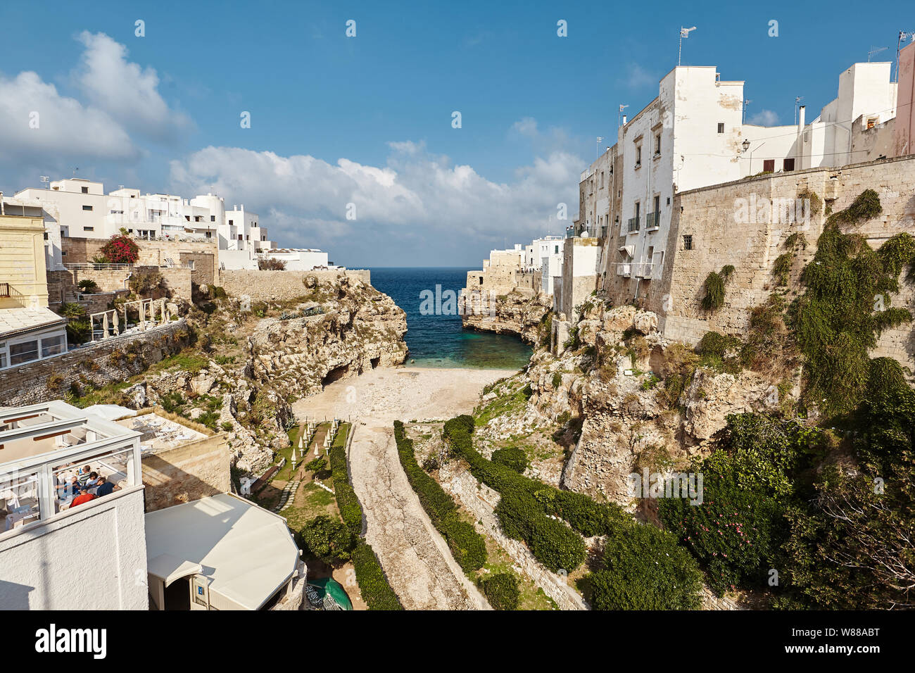 Beautiful scenery of Polignano a Mare, town in the province of Bari ...