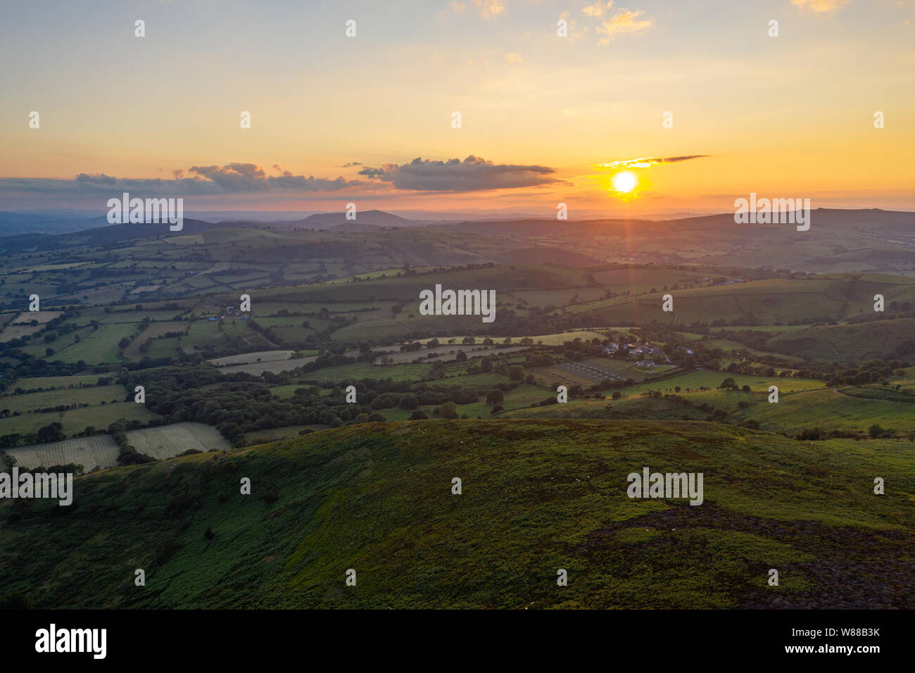 Long mynd shropshire aerial hi-res stock photography and images - Alamy