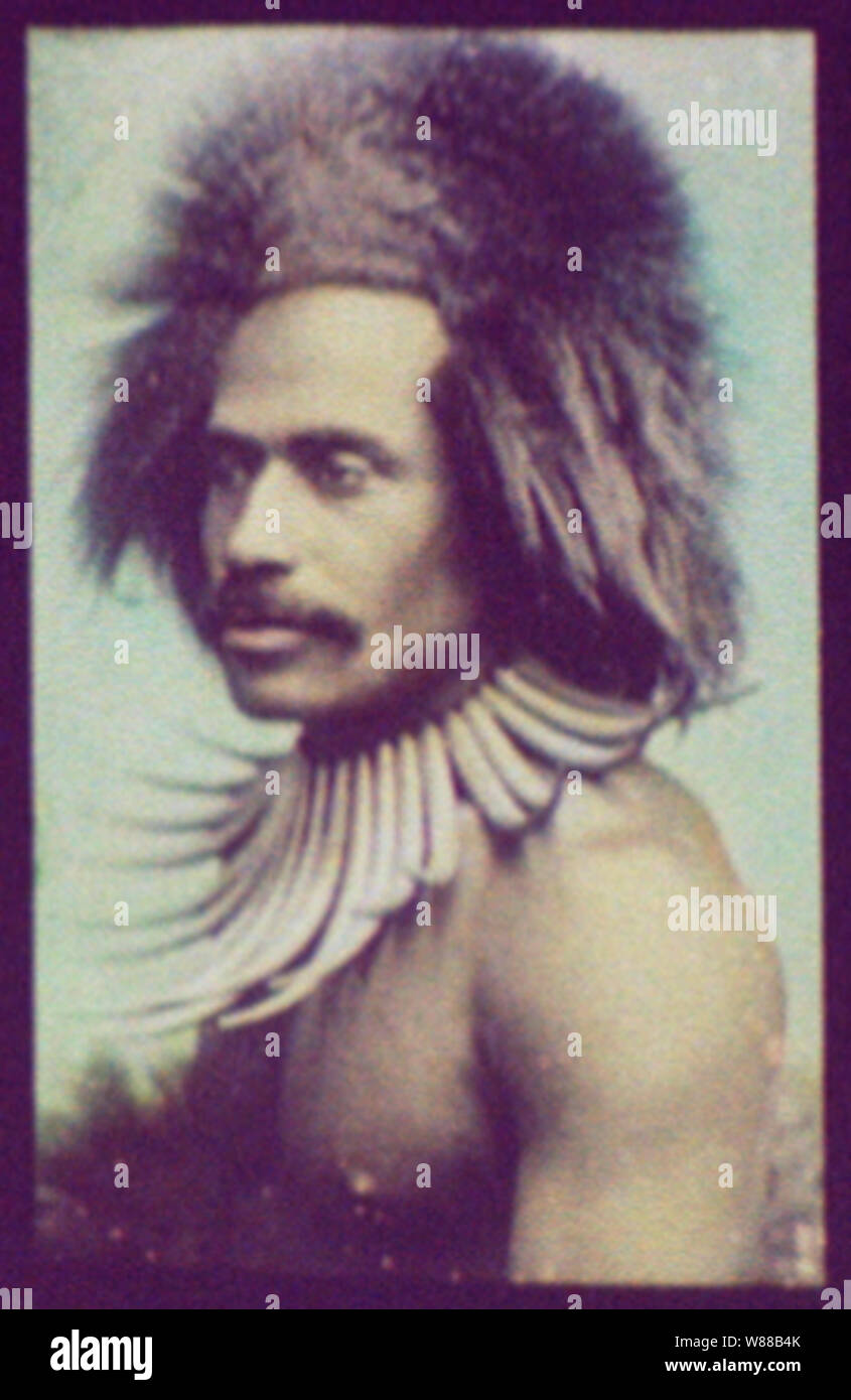 A man of Fiji, head and shoulders profile Stock Photo - Alamy