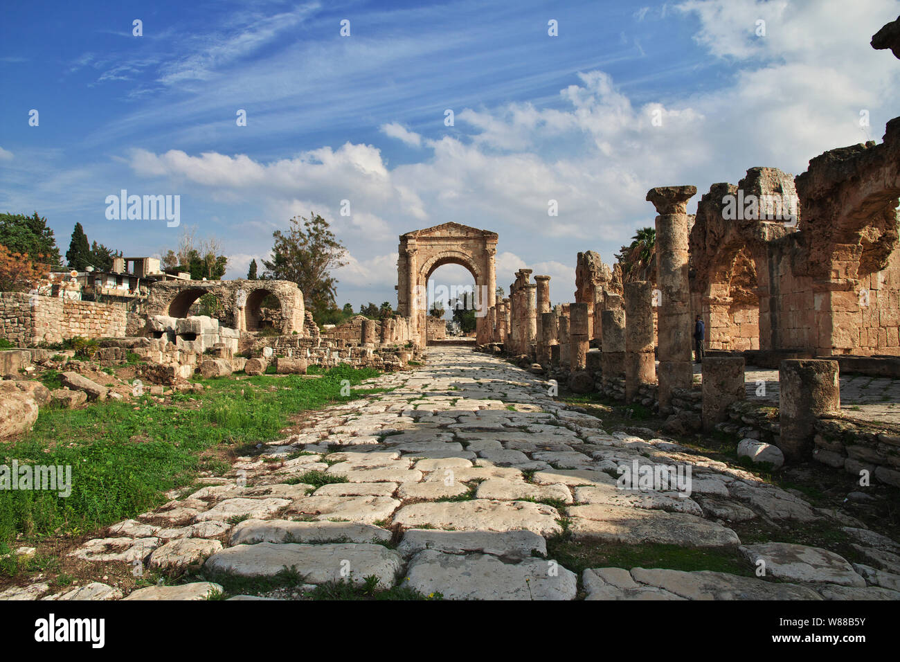 Roman ruins in Tyre (Sour), Lebanon Stock Photo - Alamy