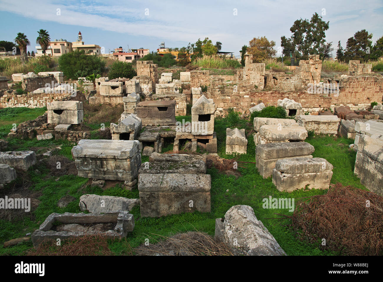 Roman ruins in Tyre (Sour), Lebanon Stock Photo - Alamy