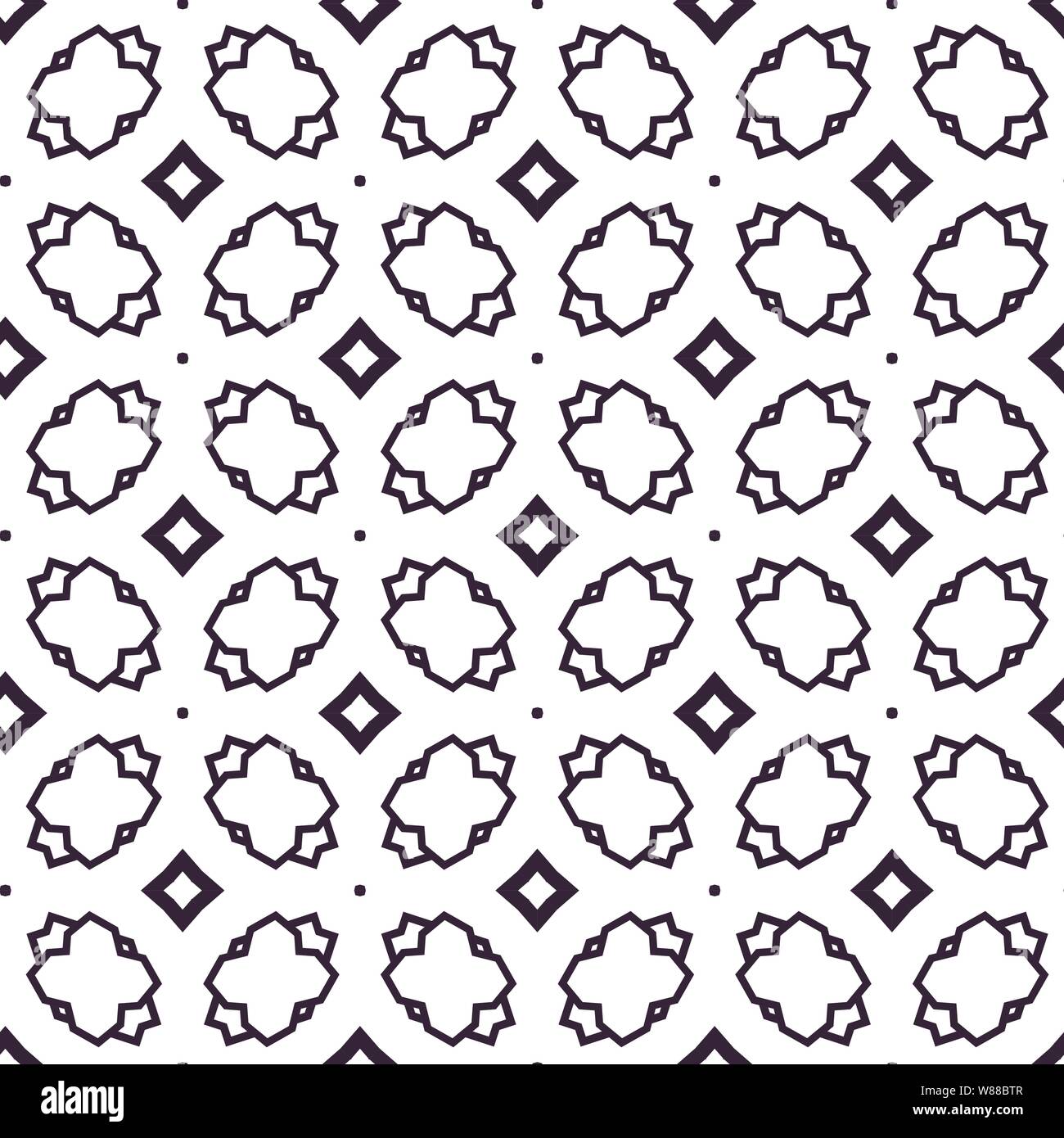 Seamless Vector Pattern Background Texture In Geometric Ornamental Style Stock Vector Image