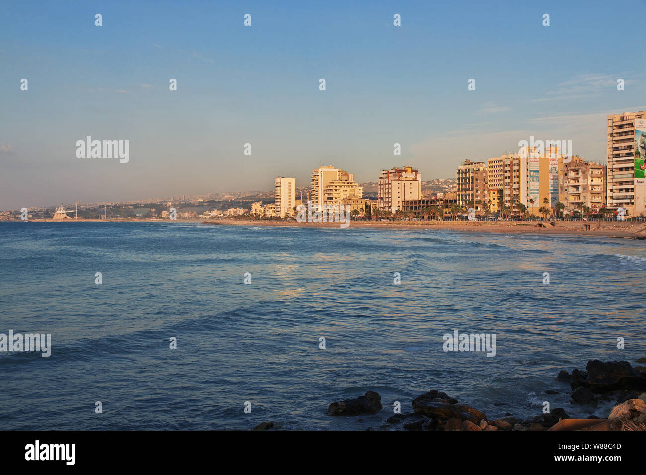Sidon, Lebanon - 03 Jan 2018. The view on Sidon ( Sayda ), Lebanon ...