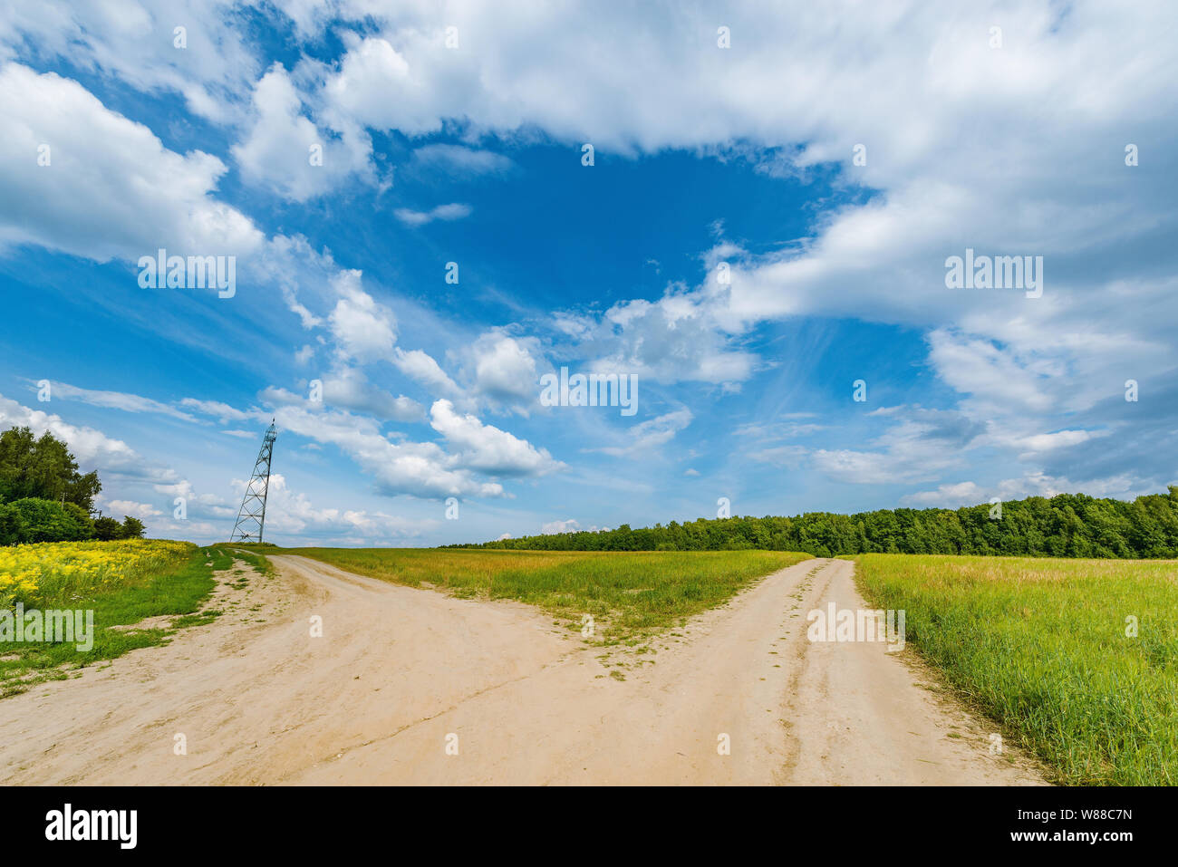 Two roads fork hi-res stock photography and images - Alamy
