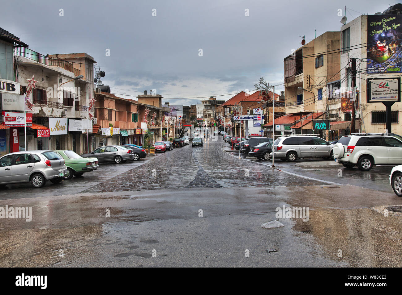Batroun, Lebanon - 04 Jan 2018. The street in Batroun, Lebanon Stock ...