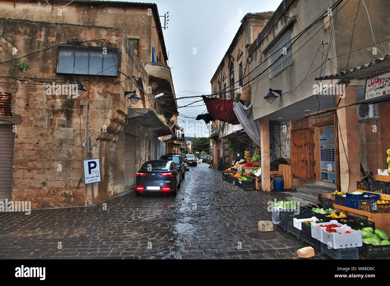 Batroun, Lebanon - 04 Jan 2018. The street in Batroun, Lebanon Stock ...