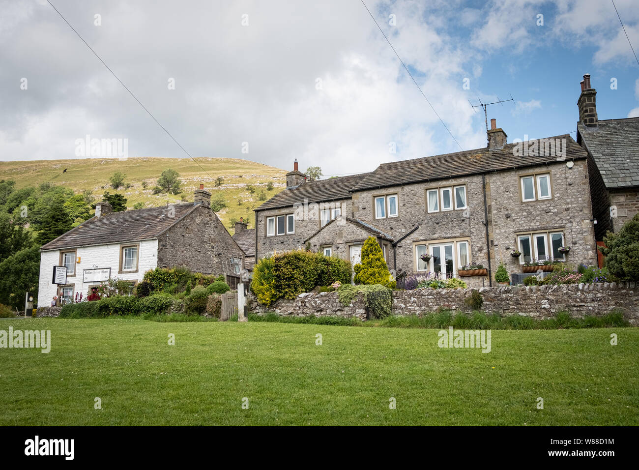 Buckden Village, Yorkshire Dales National Park, Upper Wharfedale, North ...