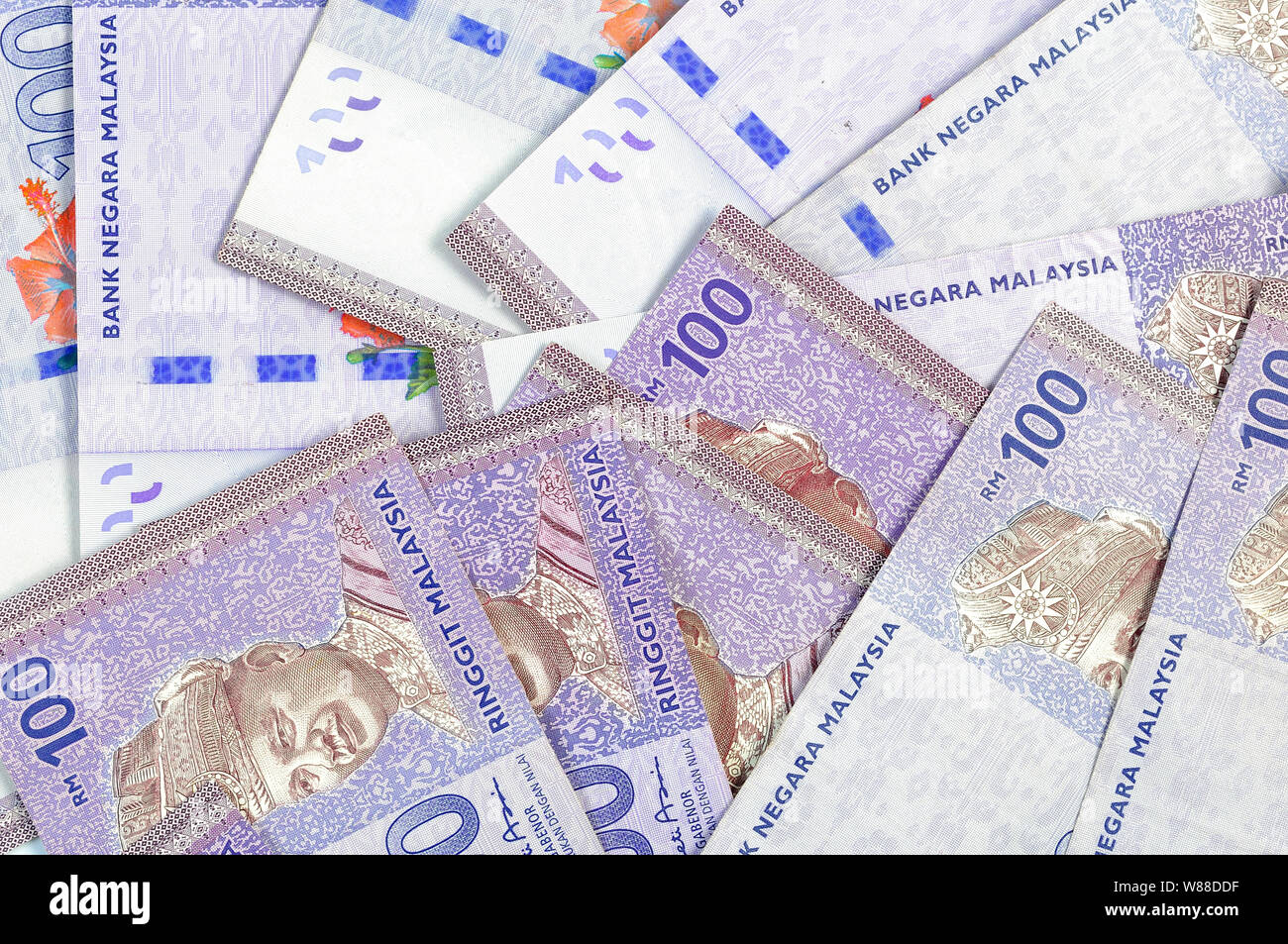 Malaysia Ringgit Note Background Stock Photo - Alamy