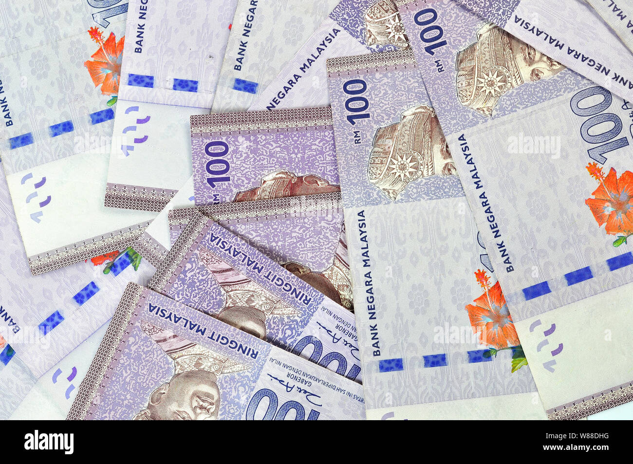 Malaysia Ringgit Note Background Stock Photo - Alamy