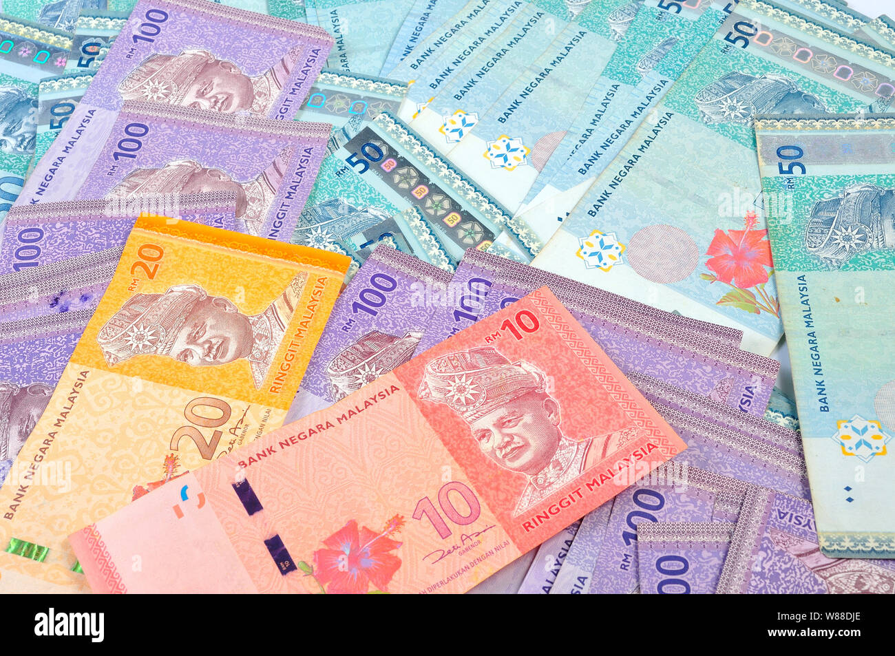 Malaysia Ringgit Note Background Stock Photo - Alamy